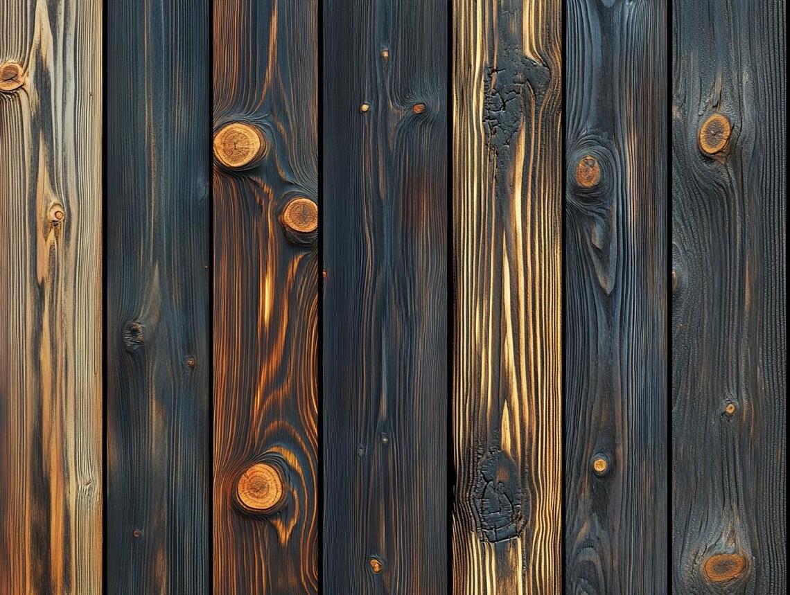 Burn Wood Texture Procreate Brushes: Seamless Charred Timber Patterns ...