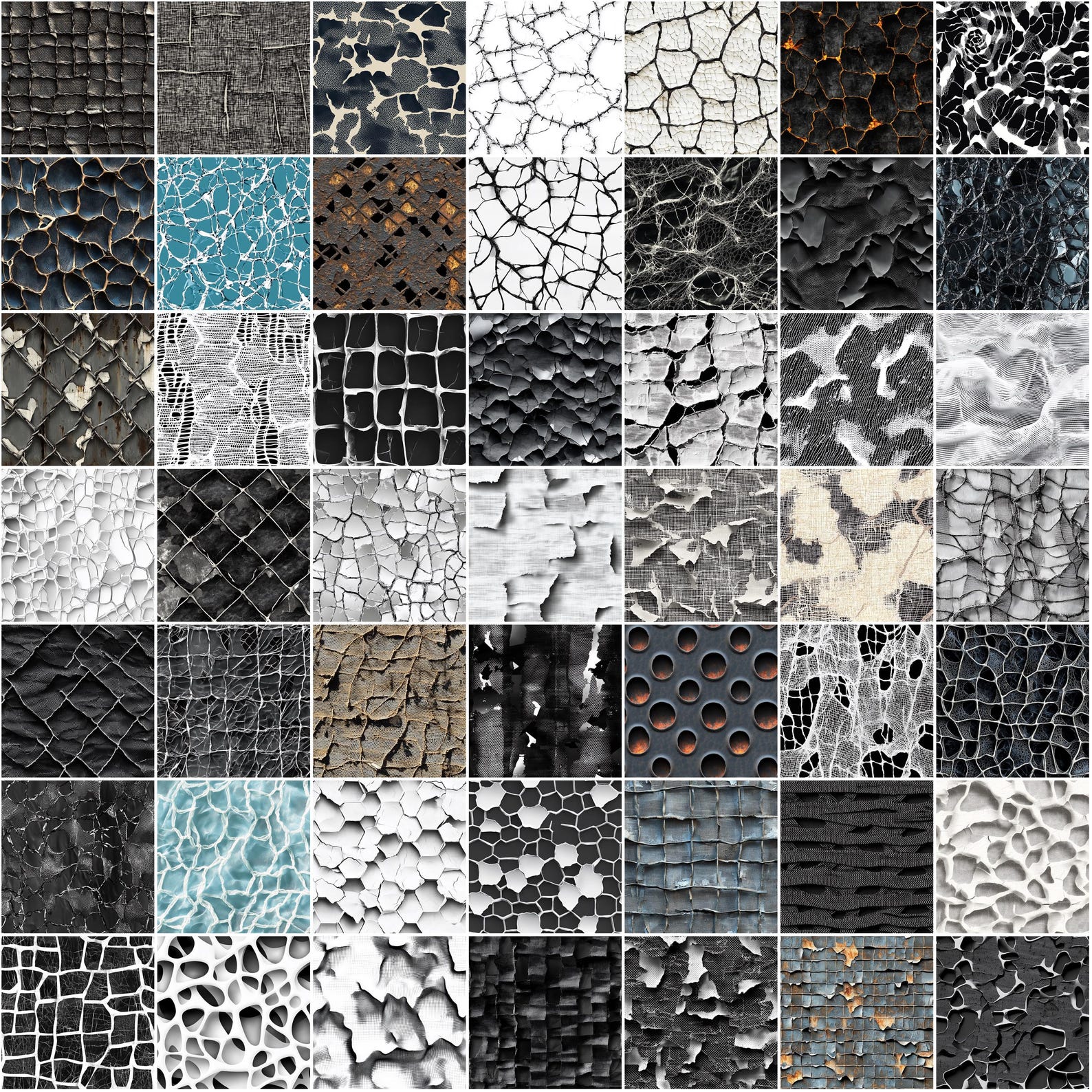 100+ Torn Mesh Texture Procreate Pattern Brushes | Seamless Textures ...