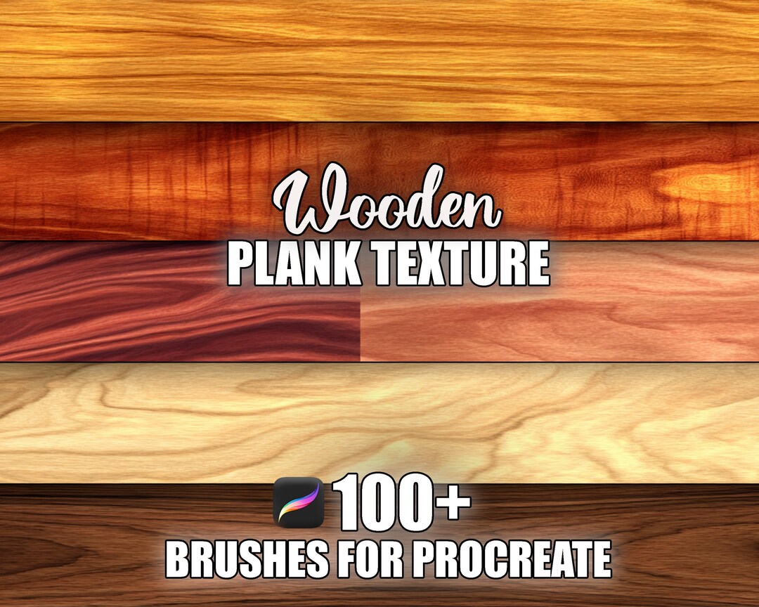 Wooden Plank Texture Procreate Brushes: Seamless Wood Grain (instant ...