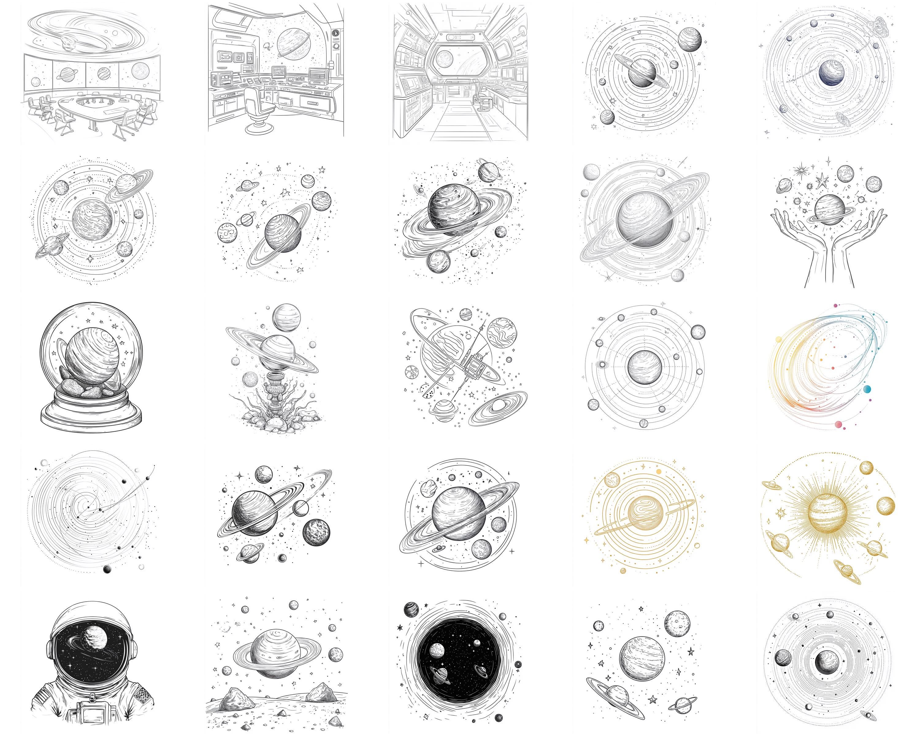 120 Solar System Procreate Stamps Procreate Brushes Instant Digital ...