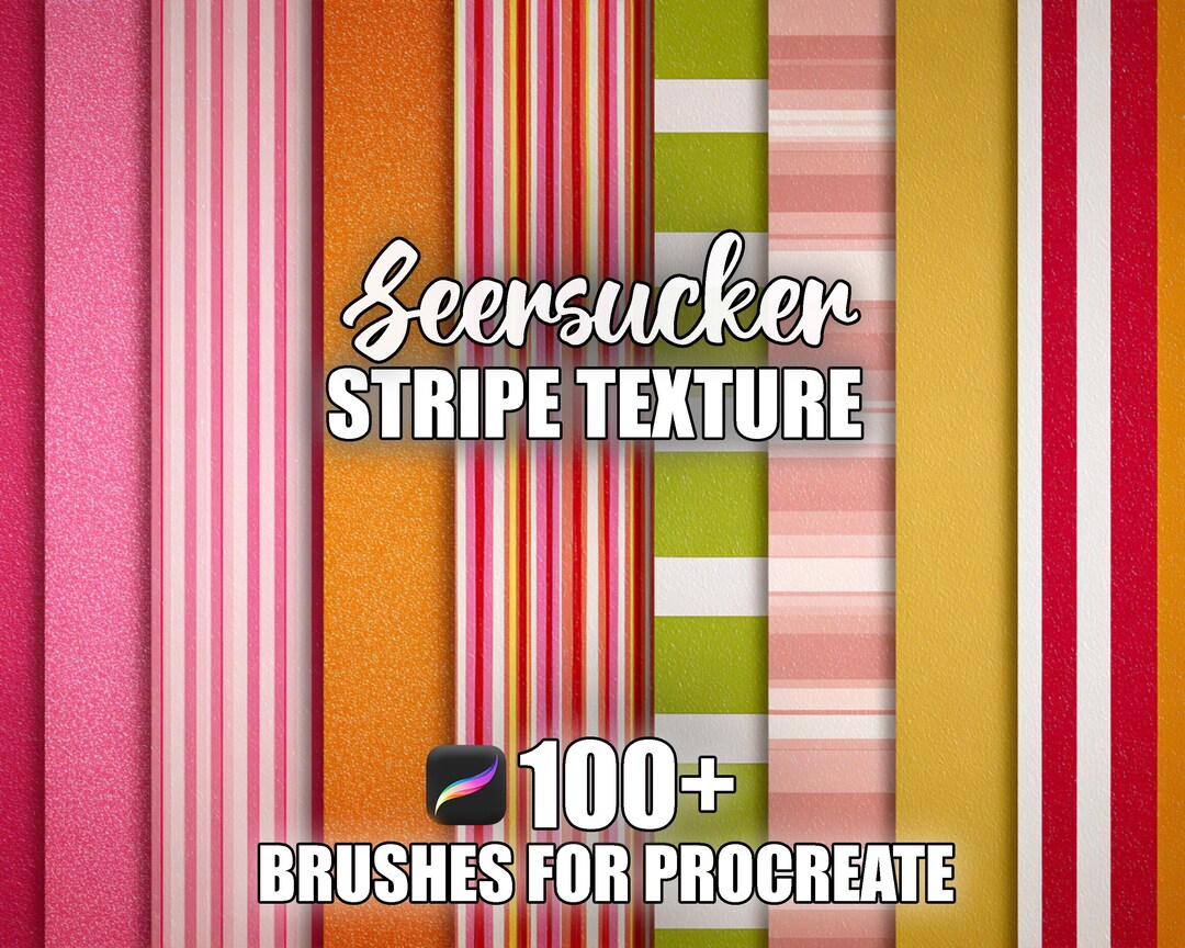 Seersucker Stripe Texture Procreate Brushes: Seamless Fabric Patterns ...