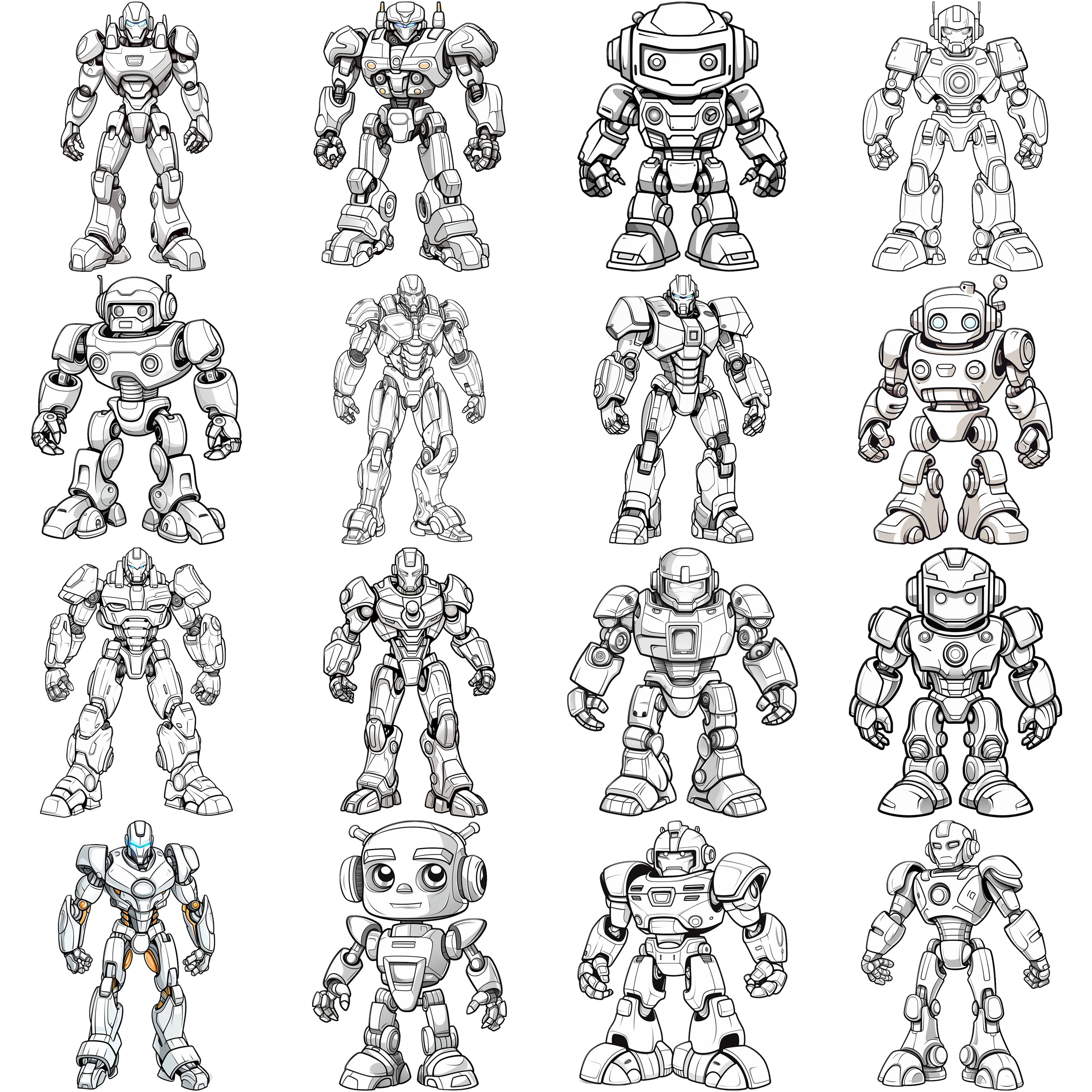 100+ Procreate Robot Stamps | Robot Guides | Instant Digital Download ...
