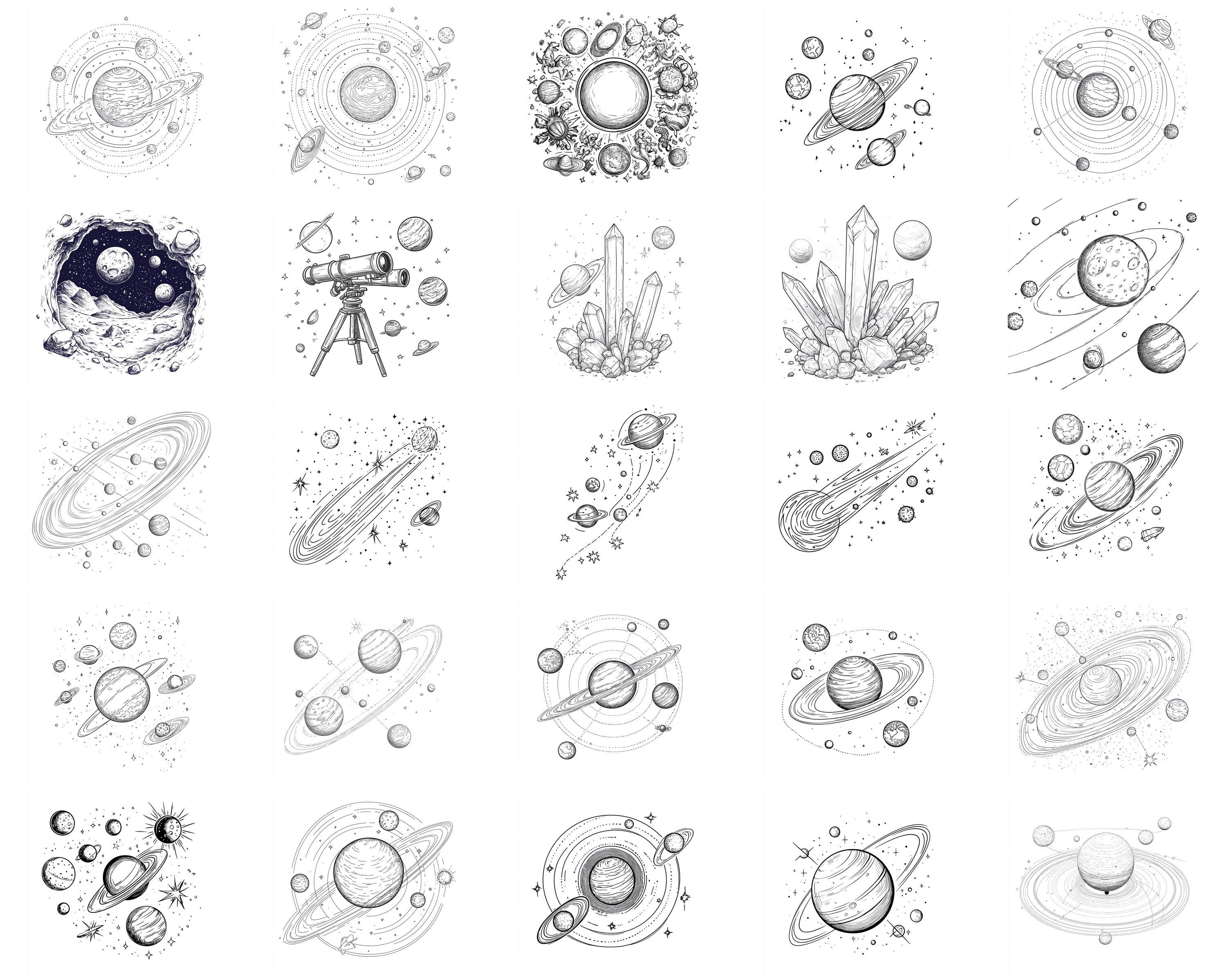 120 Solar System Procreate Stamps Procreate Brushes Instant Digital ...