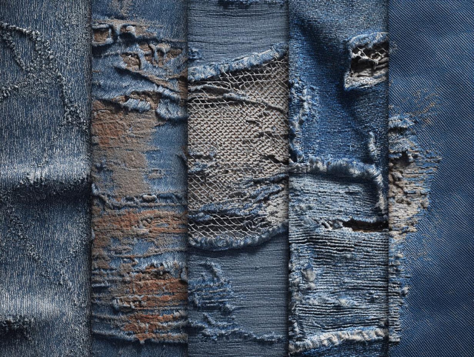 Torn Denim Texture Procreate Brushes: 100+ Seamless Patterns (instant ...