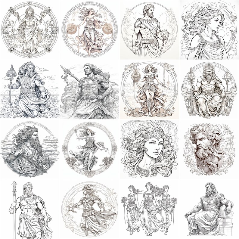 100 Greek Mythology Procreate Stamps Greek Art Guides - Etsy