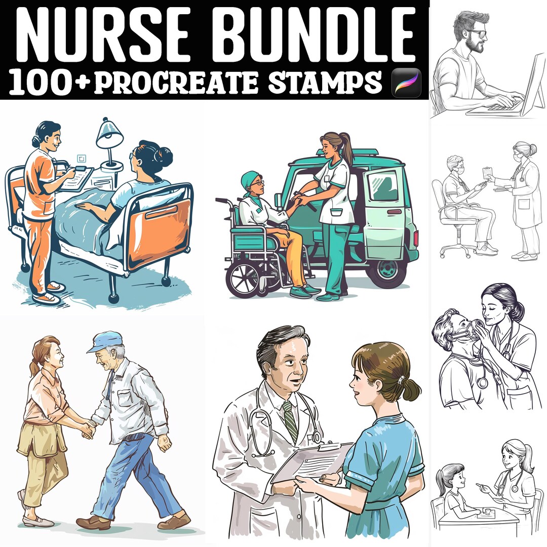 100+ Nurse Stamps | Procreate Brushes | Instant Digital Download - Etsy