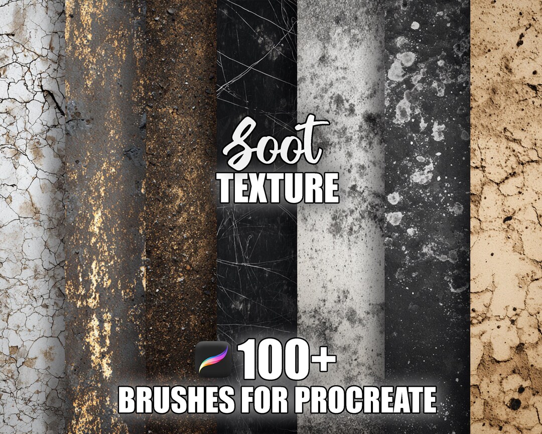 100+ Soot Texture Procreate Pattern Brushes | Seamless Textures ...