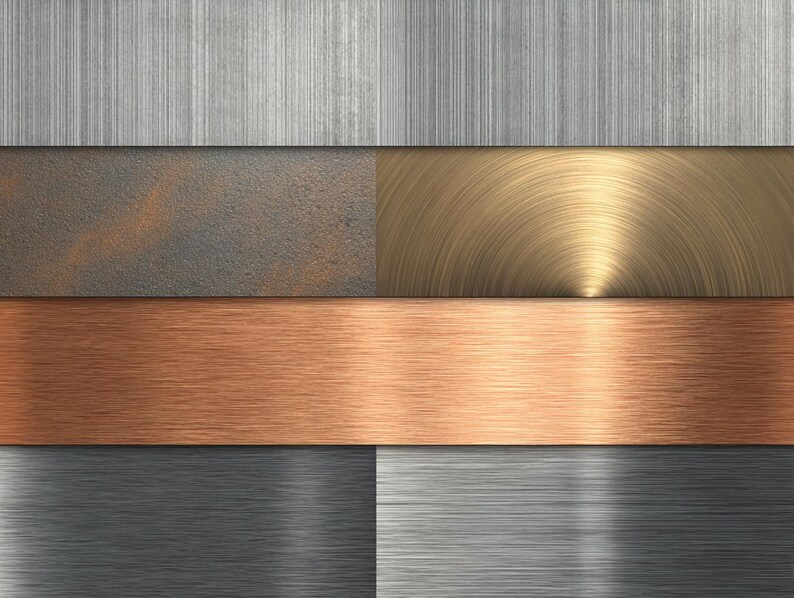 Chrome Texture Procreate Brushes: Seamless Metallic Patterns (instant ...