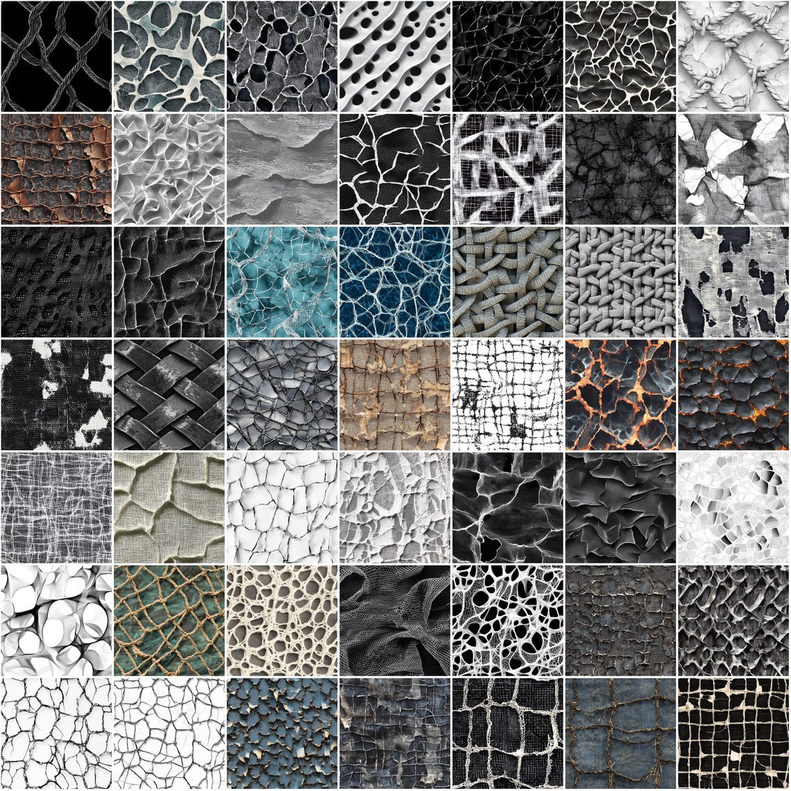 100+ Torn Mesh Texture Procreate Pattern Brushes | Seamless Textures ...