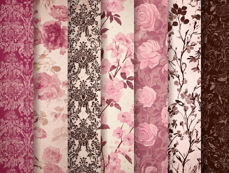 Damask Texture Procreate Brushes: 100+ Seamless Pattern Stamps (instant ...
