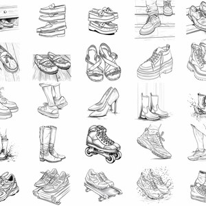 100+ Shoe Pose Procreate Stamps | Procreate Brushes | Instant Digital ...