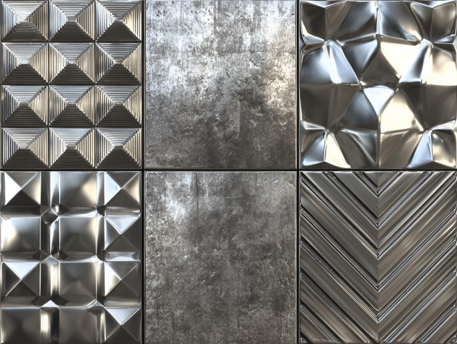 Chrome Texture Procreate Brushes: Seamless Metallic Patterns (instant ...