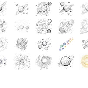 120+ Solar System Procreate Stamps | Procreate Brushes | Instant ...