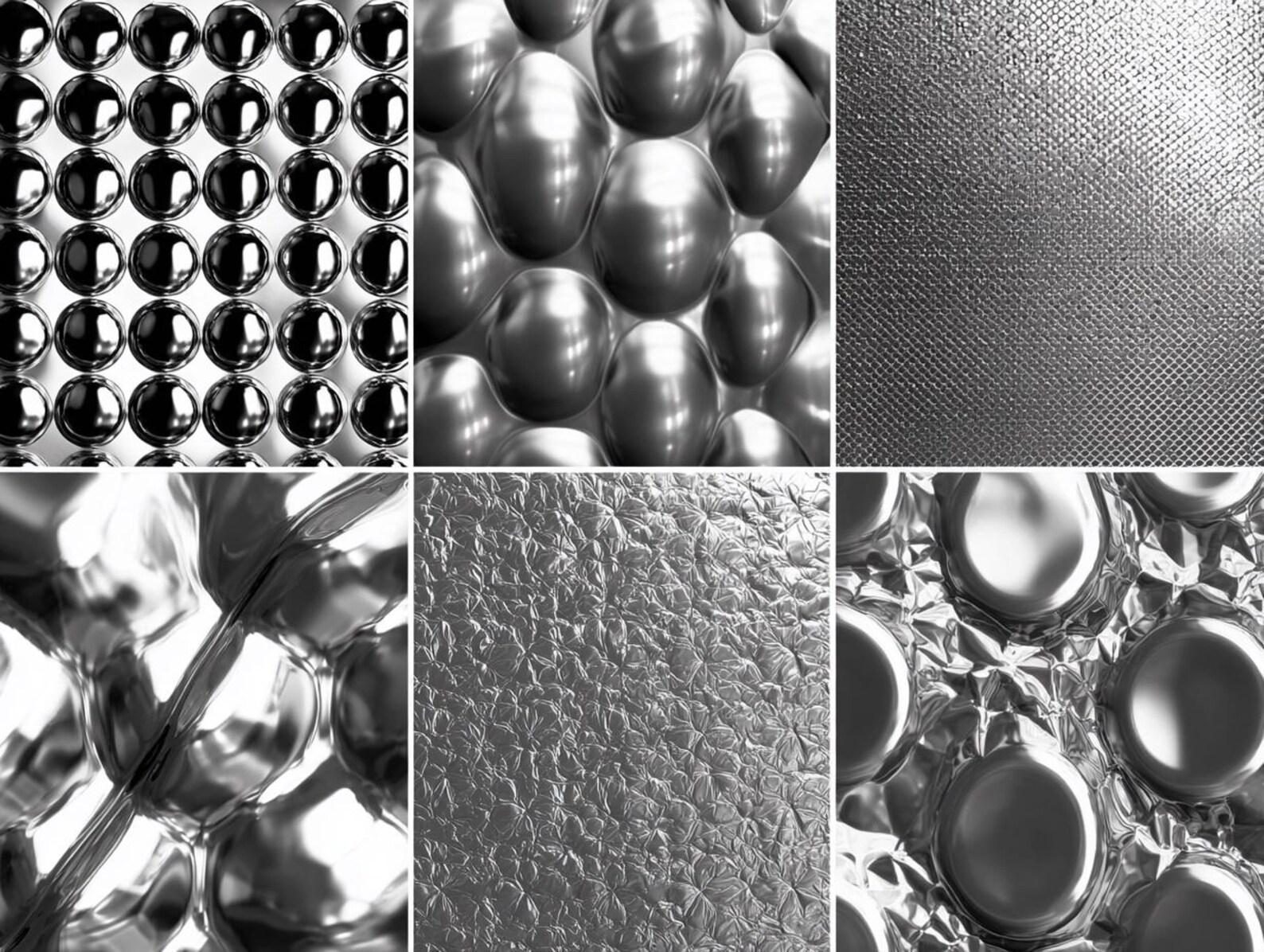 Chrome Texture Procreate Brushes: Seamless Metallic Patterns (instant ...