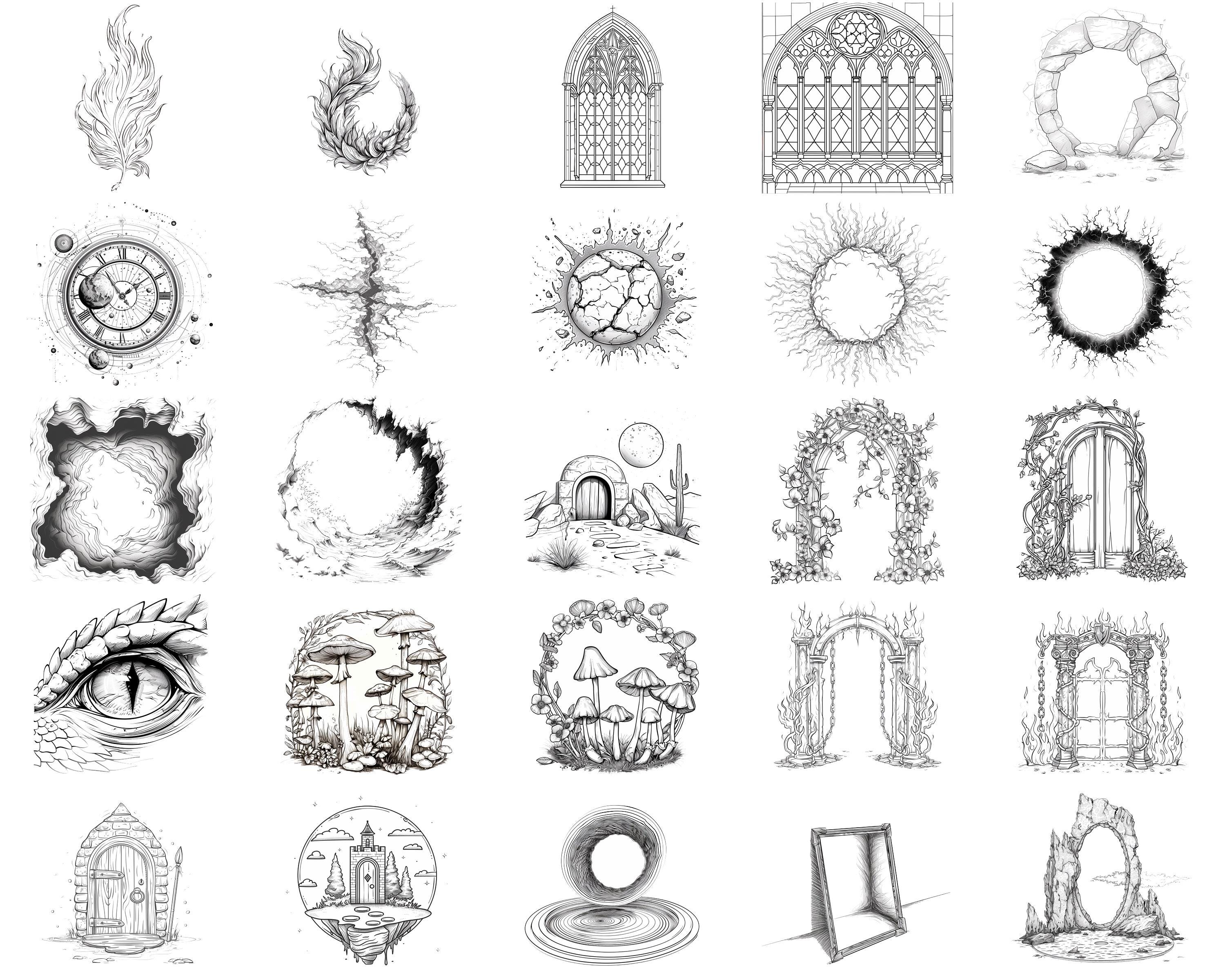 100+ Fantasy Portals Procreate Stamps | Procreate Brushes | Instant ...