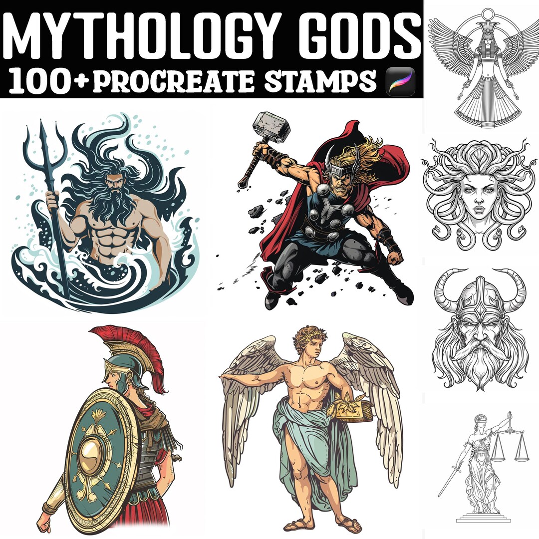 100+ Mythology Gods Procreate Stamps | Procreate Brushes | Instant ...