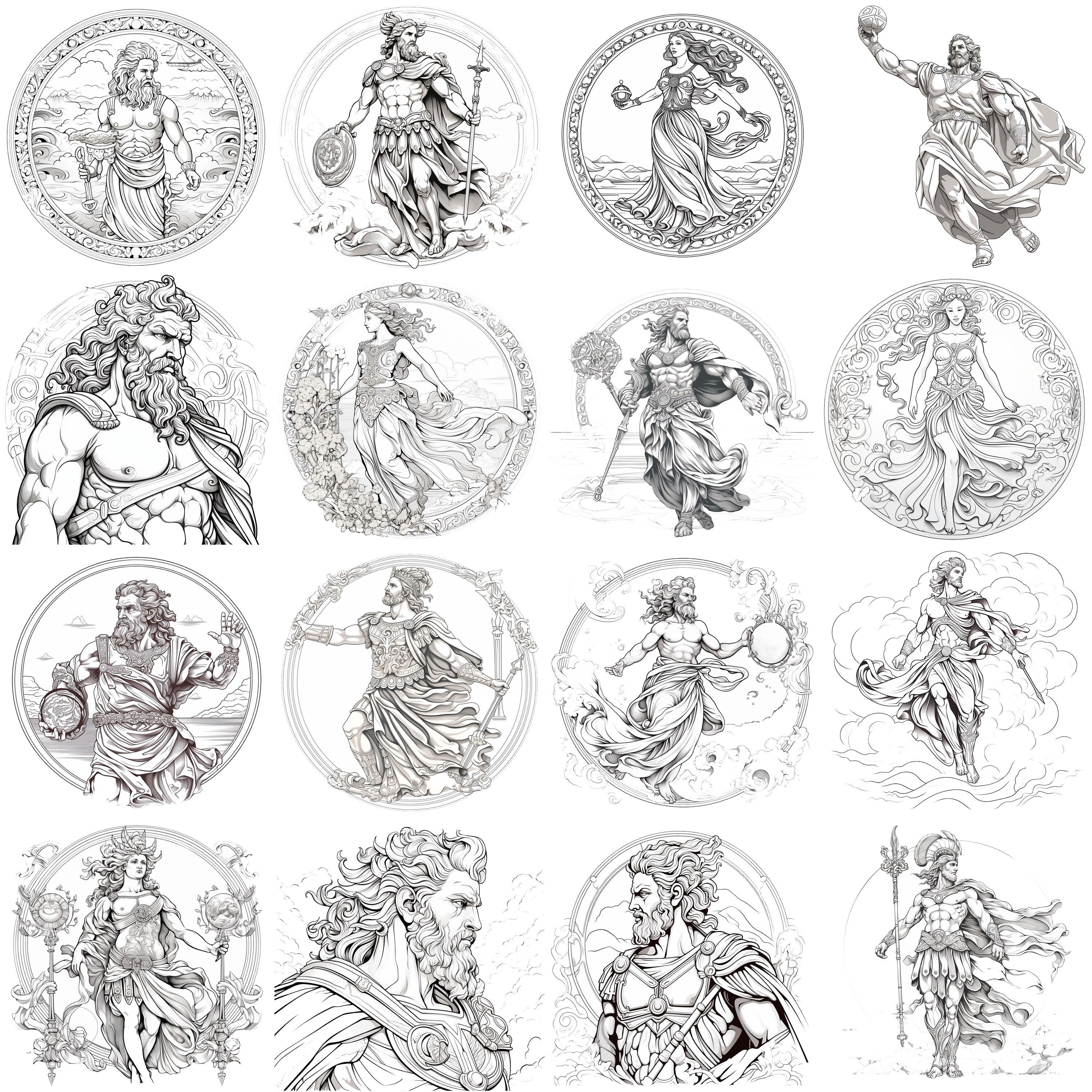 100 Greek Mythology Procreate Stamps Greek Art Guides - Etsy