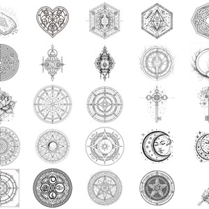 100+ Alchemy Symbols Procreate Stamps | Procreate Brushes | Instant ...