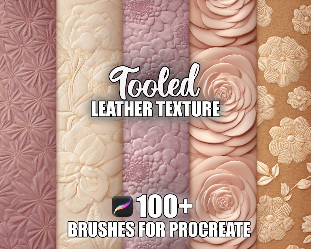 Tooled Leather Texture Procreate Brushes: 100+ Seamless Patterns (instant Download) - Etsy