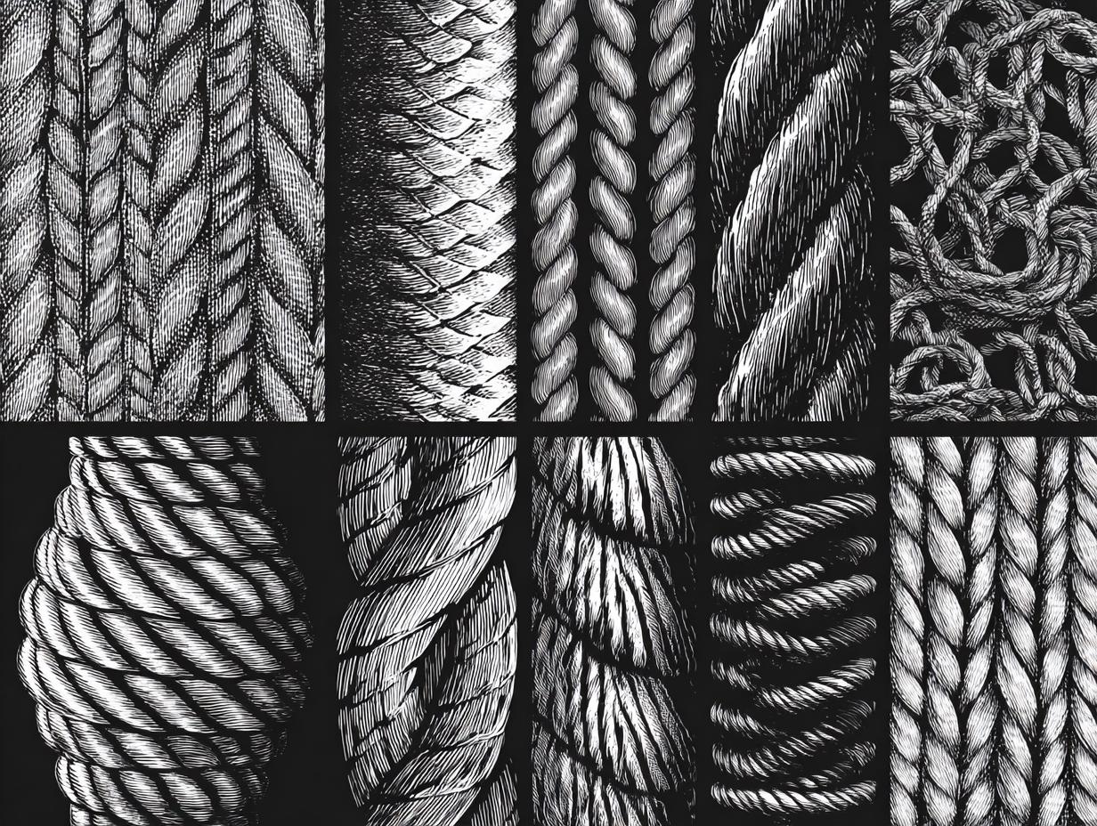 Rope Fiber Texture Procreate Brushes: 100+ Seamless Patterns (instant ...