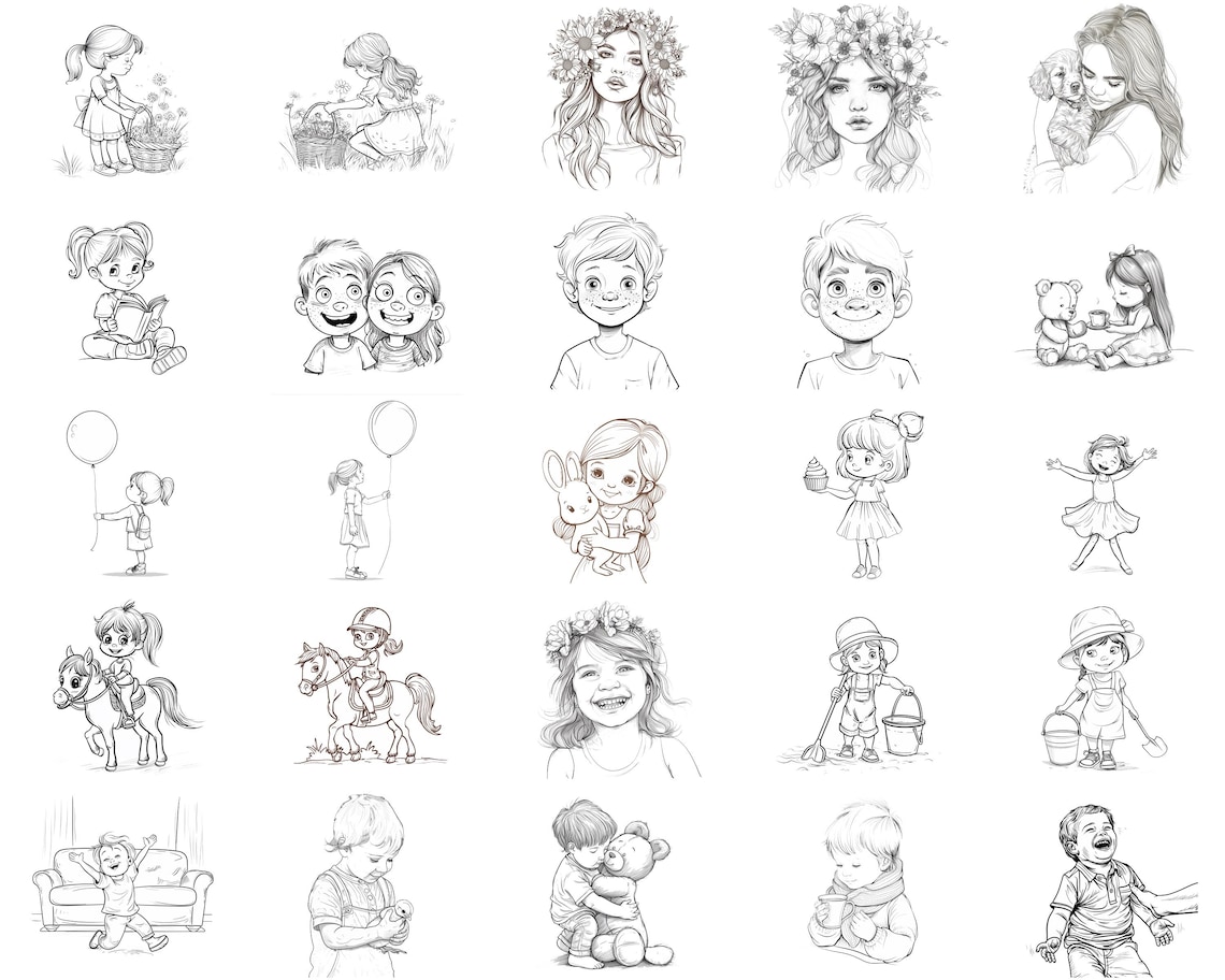100+ Adorable Kids Procreate Stamps | Procreate Brushes | Instant ...