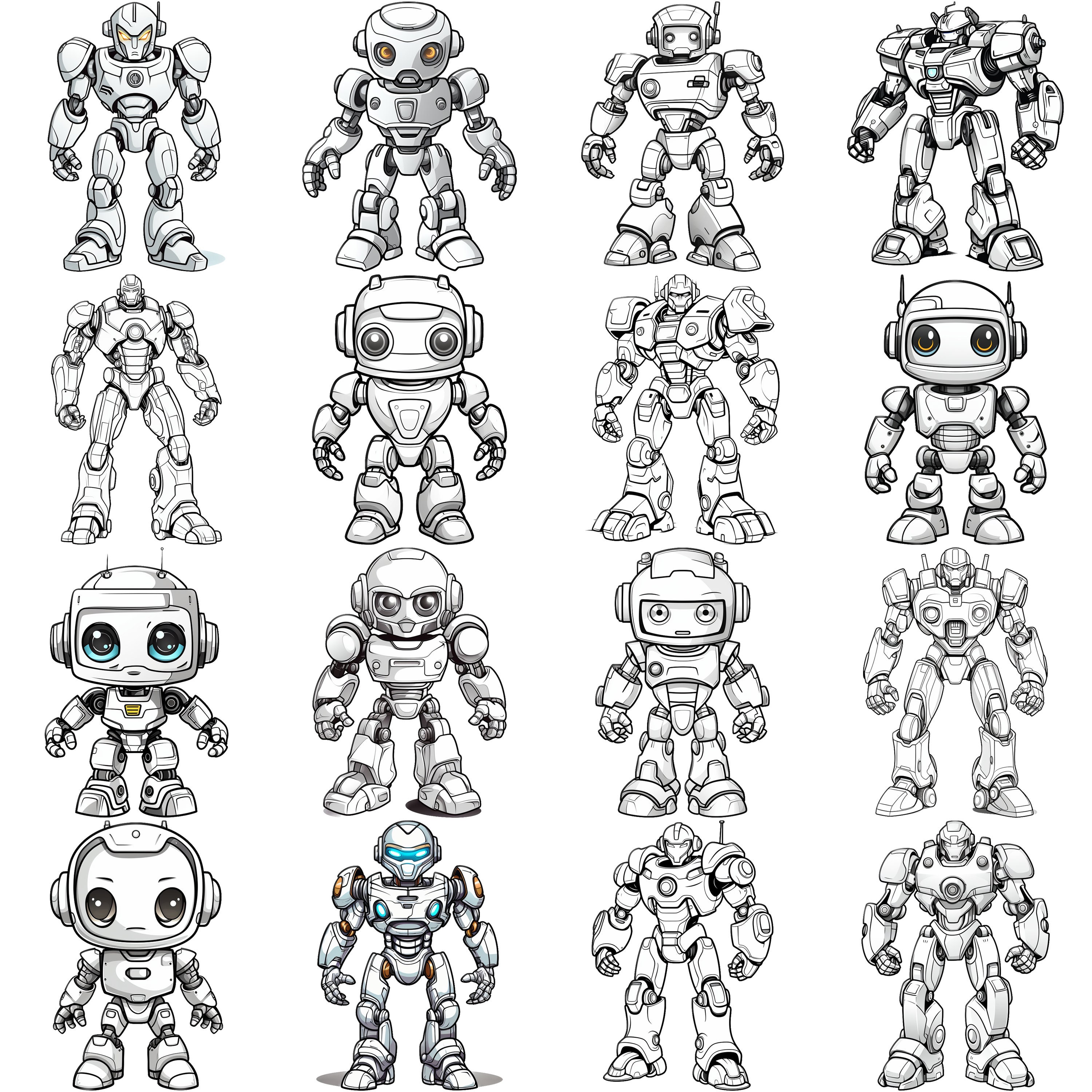 100+ Procreate Robot Stamps | Robot Guides | Instant Digital Download ...