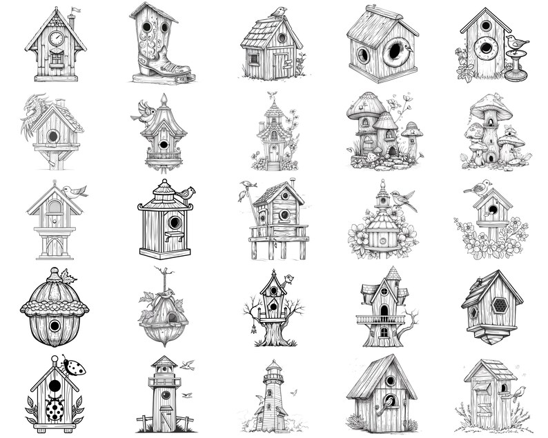 100+ Bird House Procreate Stamps | Procreate Brushes | Instant Digital ...