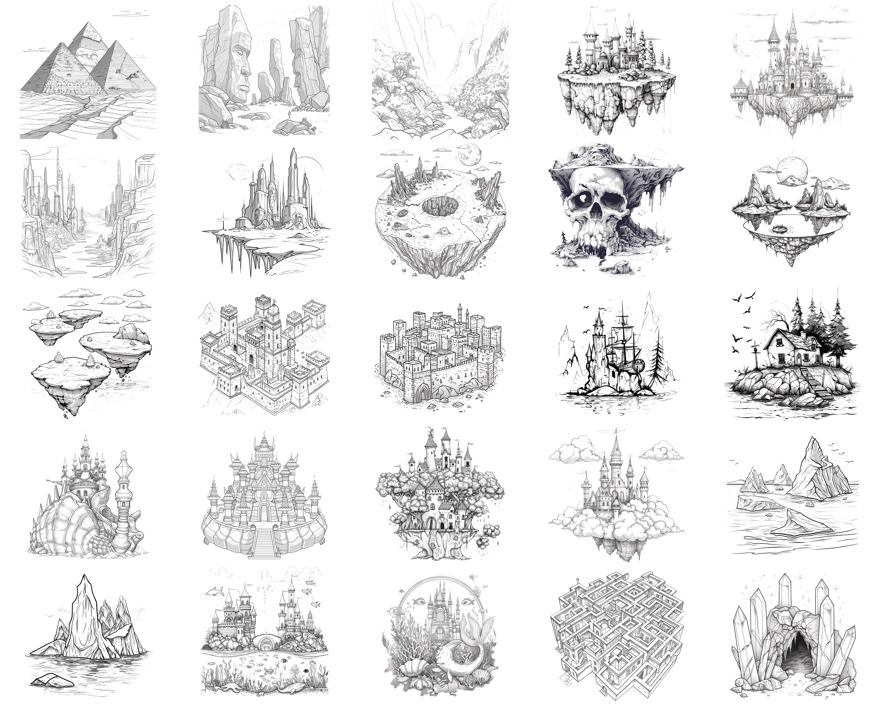 100+ Fantasy Map Procreate Stamps | Procreate Brushes | Instant Digital ...