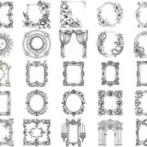 100+ Renaissance Painting Frames Procreate Stamps | Procreate Brushes ...