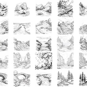 100+ River Rapids Procreate Stamps | Procreate Brushes | Instant ...