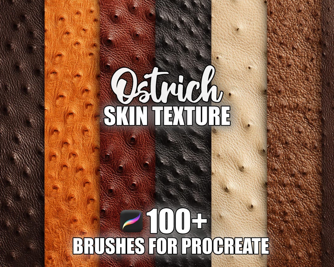 Ostrich Skin Texture Procreate Brushes: Seamless Exotic Patterns ...