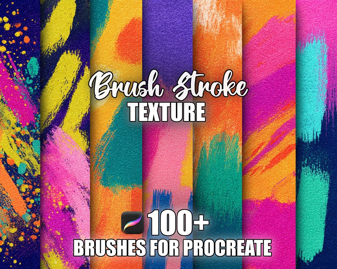 Procreate Brush Stroke Texture Set: 100+ Seamless Pattern Brushes ...