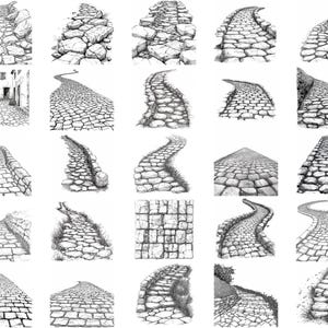 100+ Cobblestone Pathways Procreate Stamps | Procreate Brushes ...