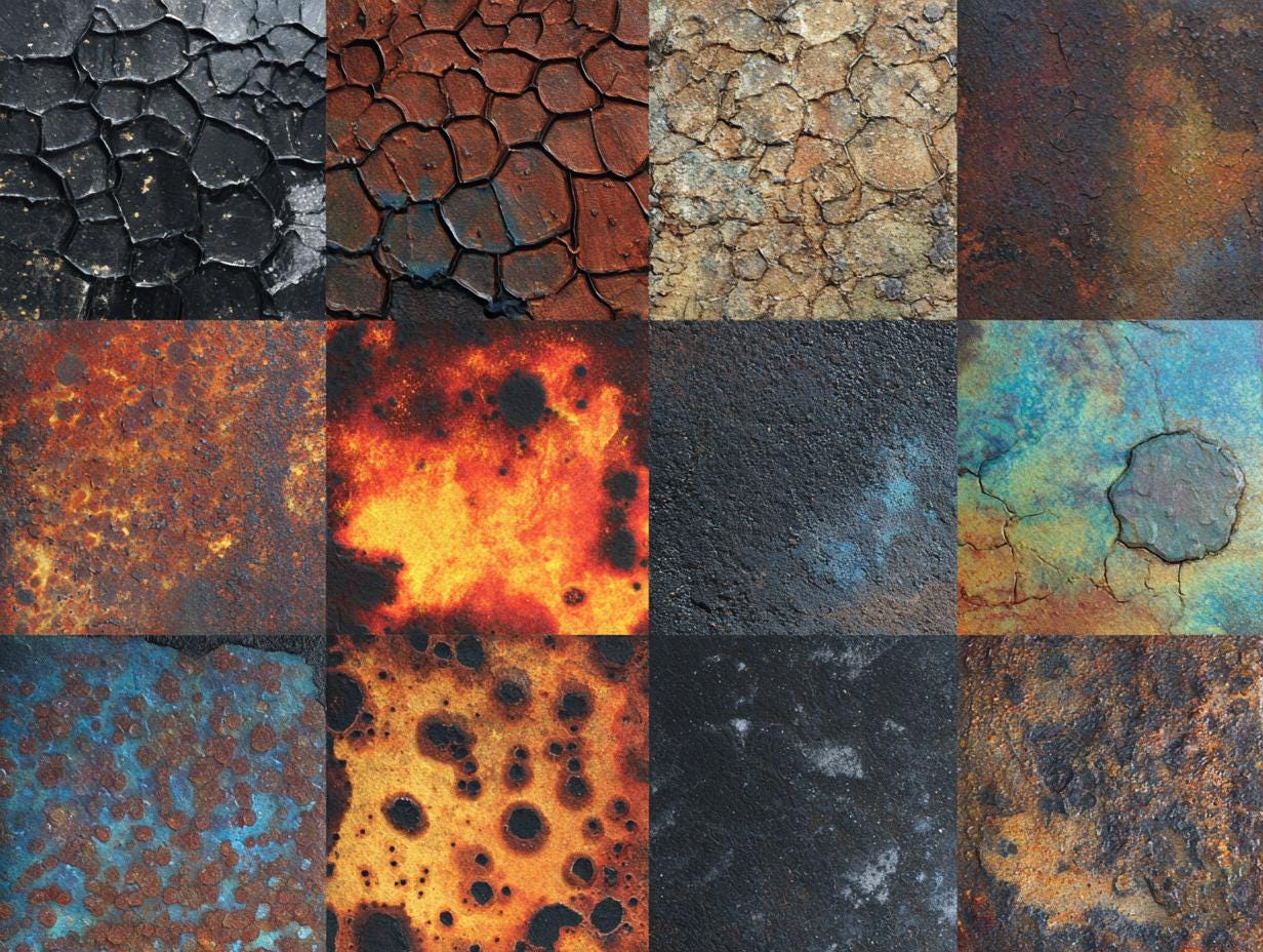Iron Flake Texture Procreate Brushes: 100+ Seamless Patterns (digital ...