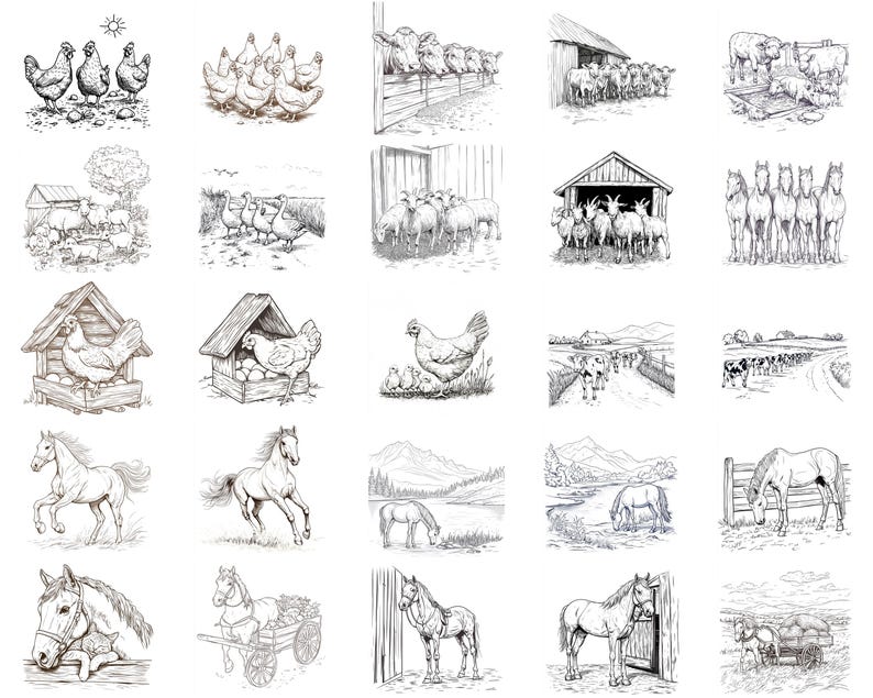 120+ Farm Animals Procreate Stamps | Procreate Brushes | Instant ...