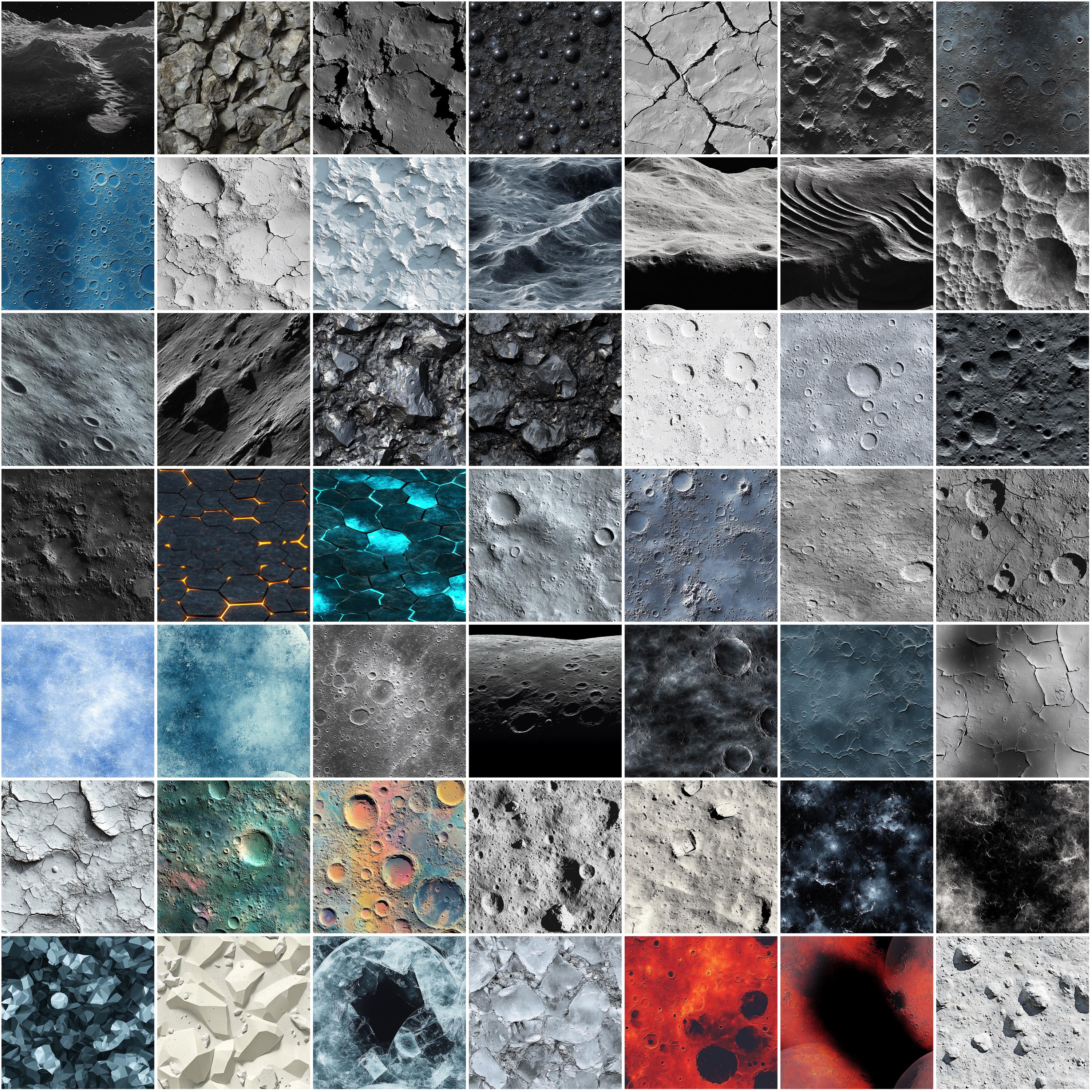 Moon Texture Procreate Brushes: Seamless Lunar Patterns (instant ...