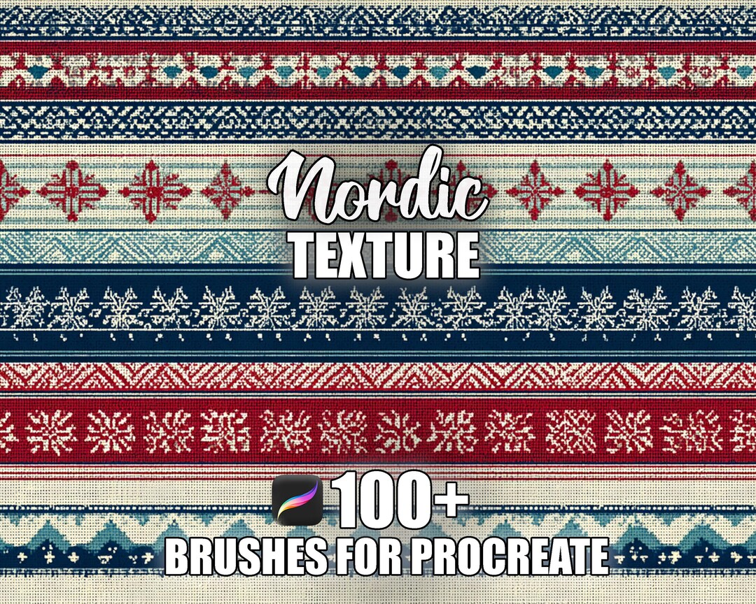 100+ Nordic Texture Procreate Pattern Brushes | Seamless Textures ...