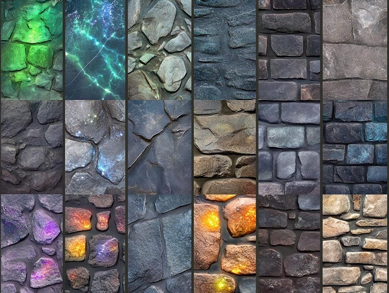 Brick Wall Texture Procreate Brushes: 100+ Seamless Patterns (instant ...