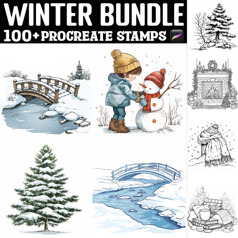 Winter Rubber Stamps - Etsy
