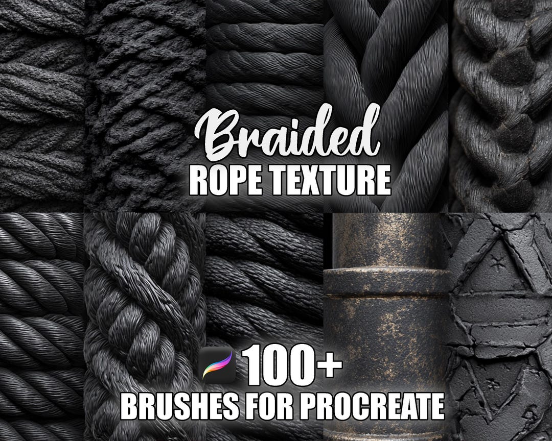 100+ Braided Rope Texture Procreate Pattern Brushes | Seamless Textures ...