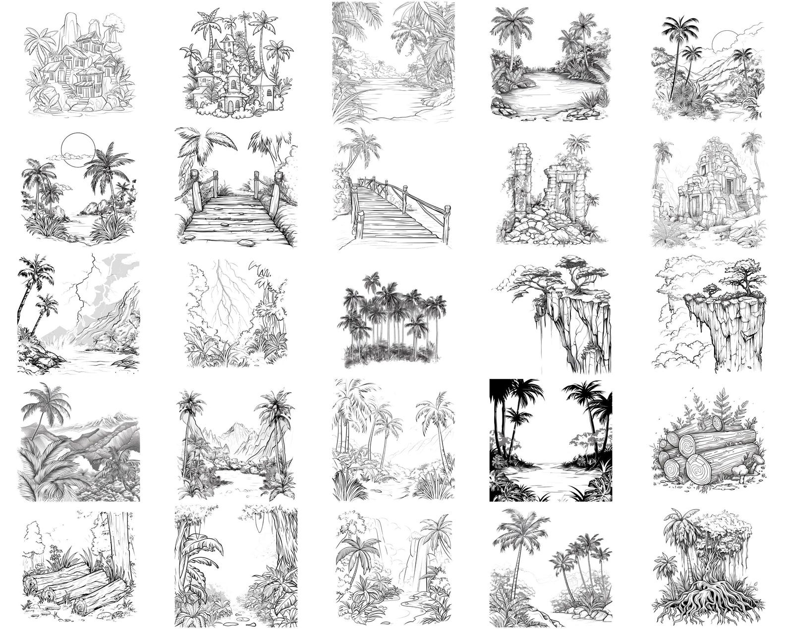 100+ Rainforest Mist Procreate Stamps | Procreate Brushes | Instant ...