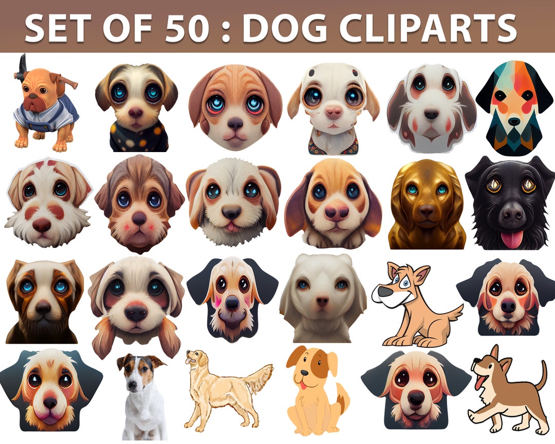 Dog Clipart Bundle Dog Clip Art Dog Llustrations Dog - Etsy