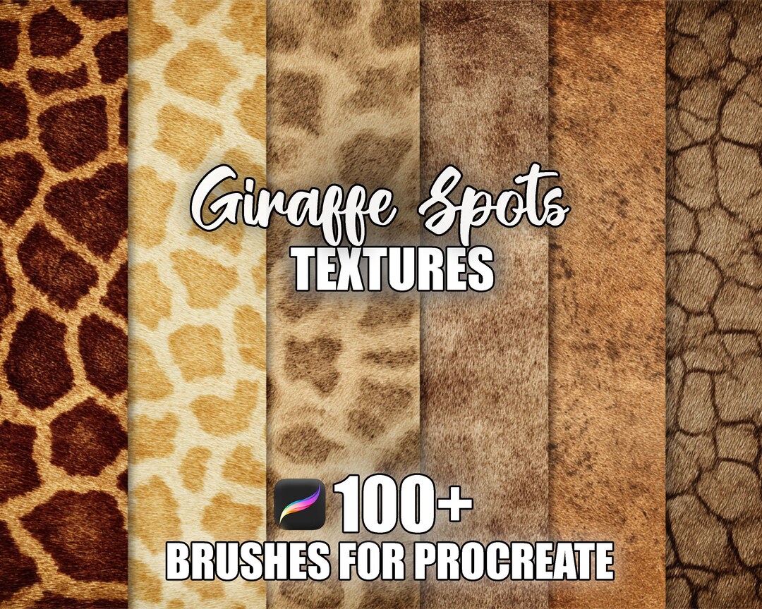 Giraffe Spots Procreate Brushes 100 Seamless Animal Print Textures