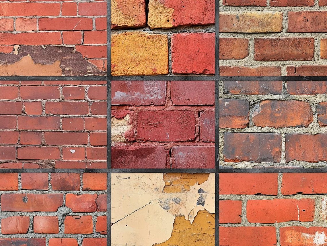 Brick Wall Texture Procreate Brushes: 100+ Seamless Patterns (instant ...