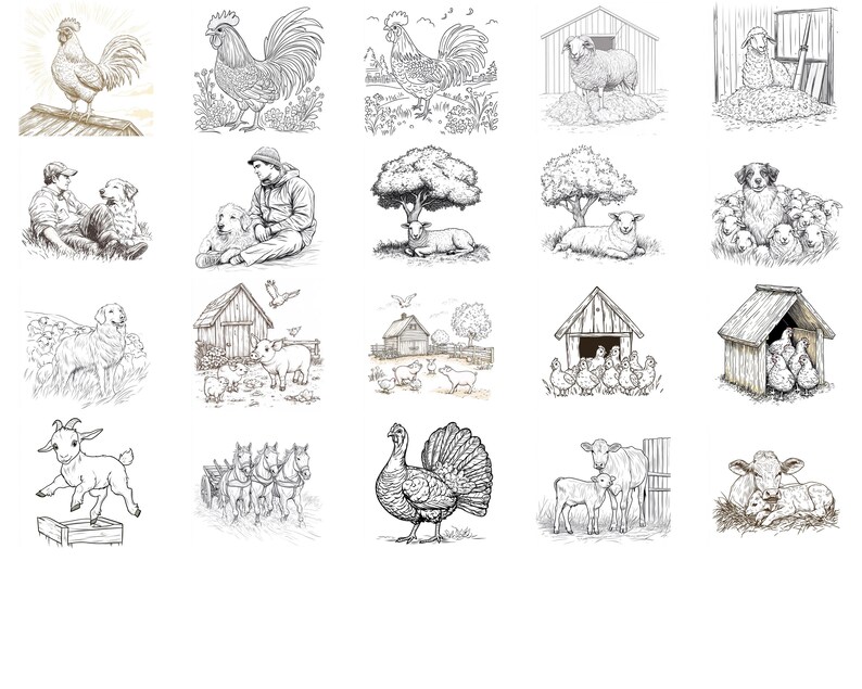 120+ Farm Animals Procreate Stamps | Procreate Brushes | Instant ...