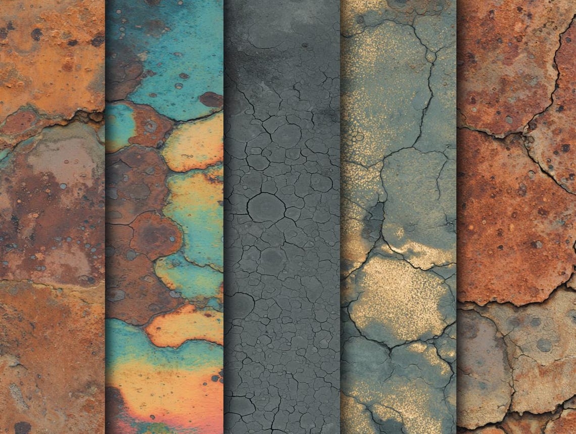 Iron Flake Texture Procreate Brushes: 100+ Seamless Patterns (digital ...
