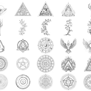 100+ Alchemy Symbols Procreate Stamps | Procreate Brushes | Instant ...