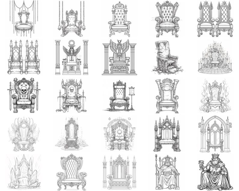 100+ King Throne Procreate Stamps | Procreate Brushes | Instant Digital ...