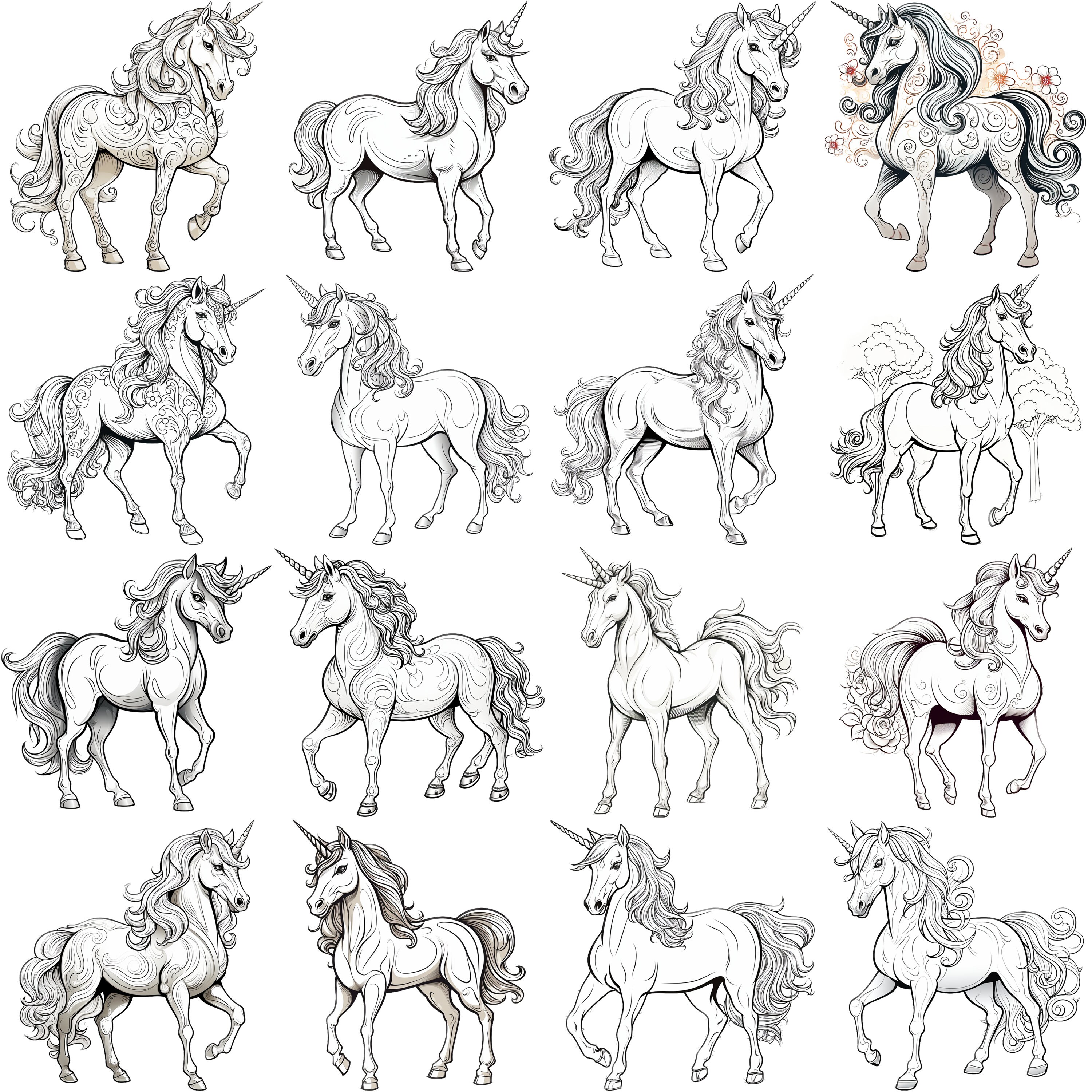 100+ Procreate Unicorn Stamps | Unicorn Guides | Instant Digital ...