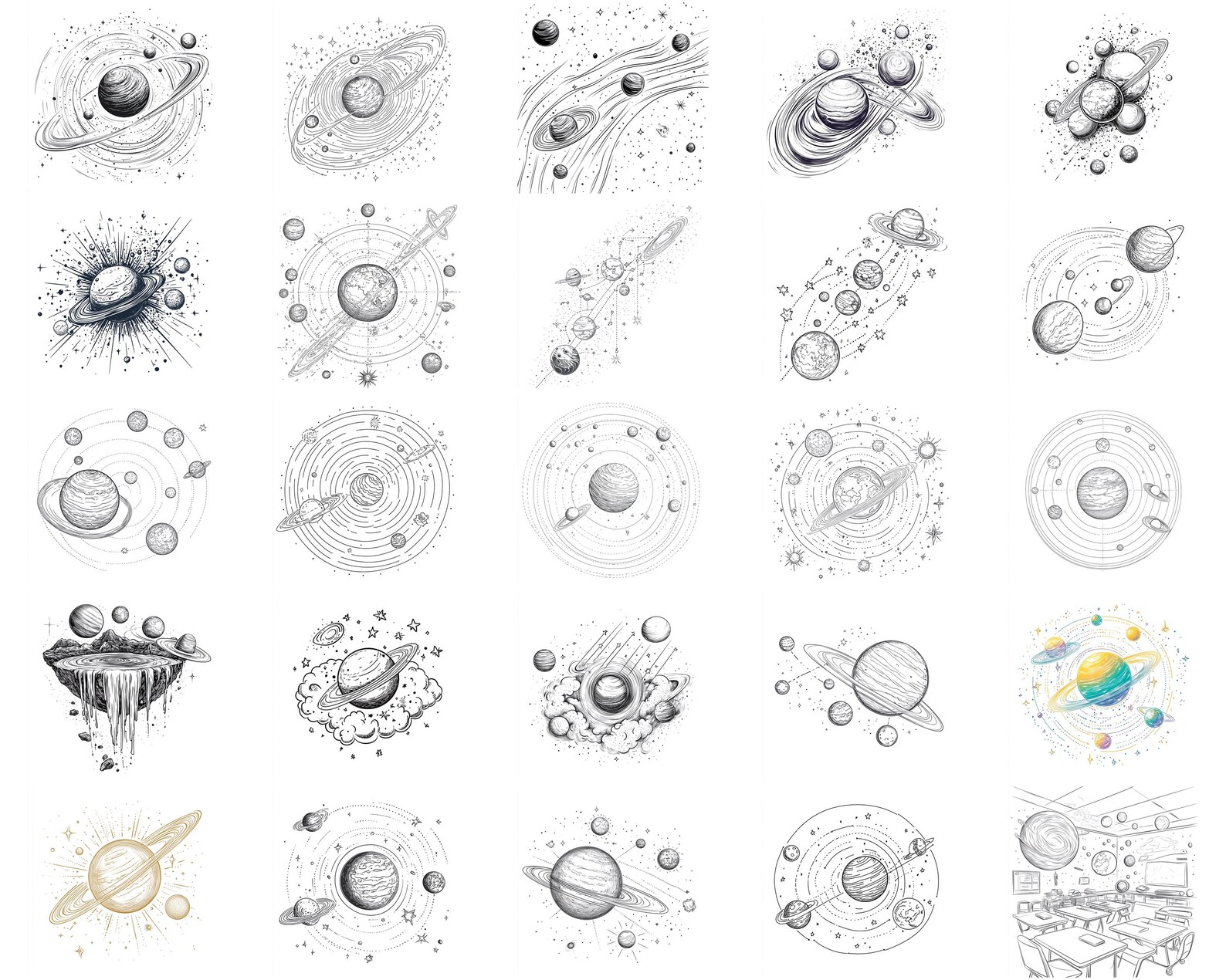 120 Solar System Procreate Stamps Procreate Brushes Instant Digital ...